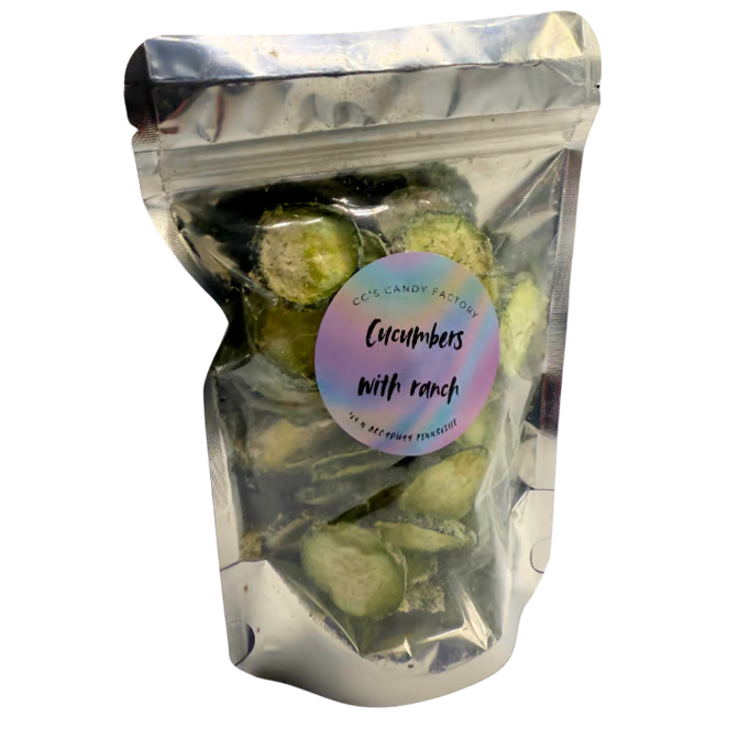 Freeze-Dried Cucumbers with Ranch Seasoning | Freeze Dried Foods - CCs Candy Factory